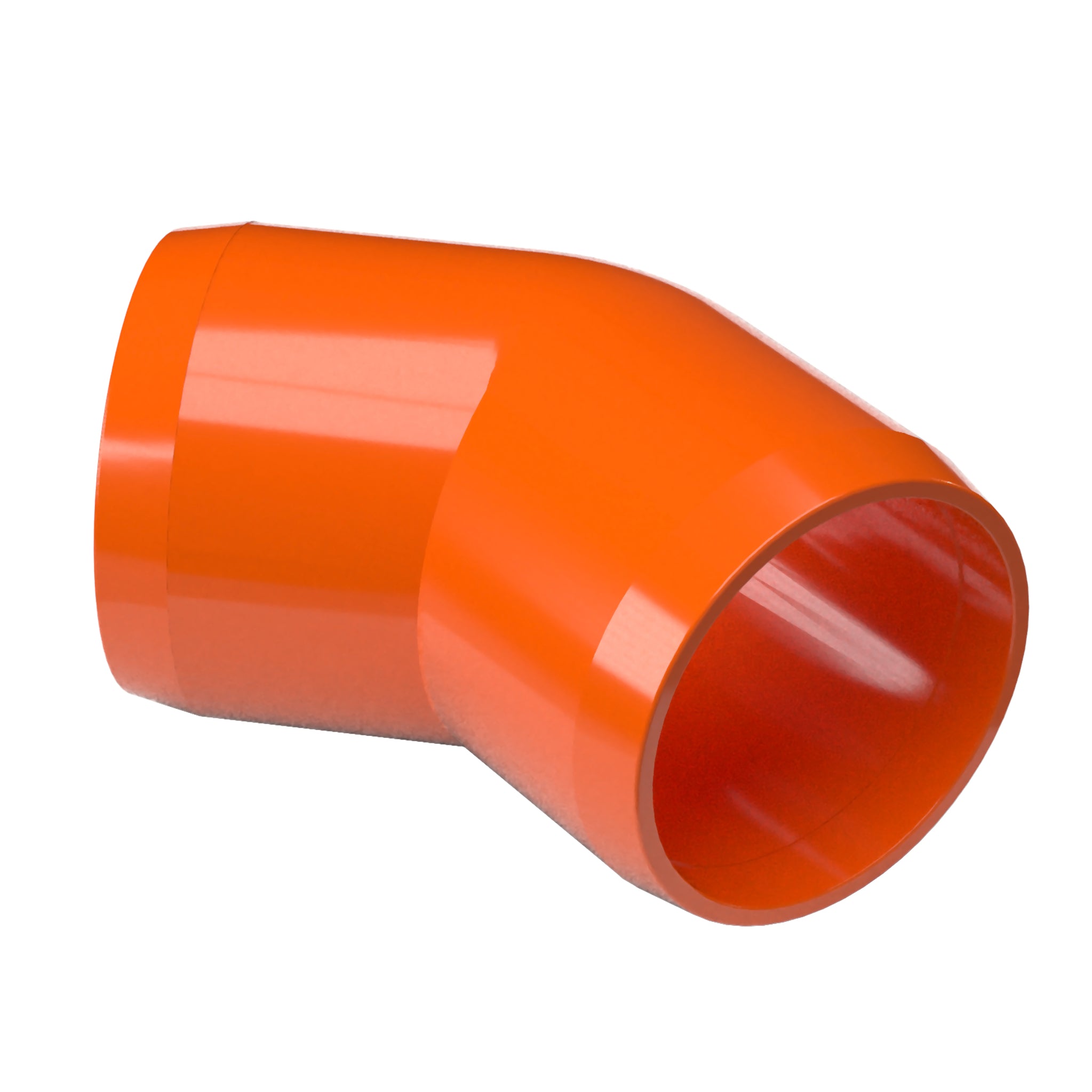1/2" 45 Ell PVC Furniture Grade Fitting - 45 Degree Angle – PVC Pipeworks